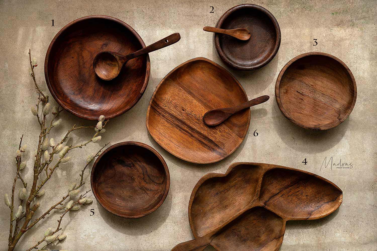 Woodware – Madras Prop Store Rentals