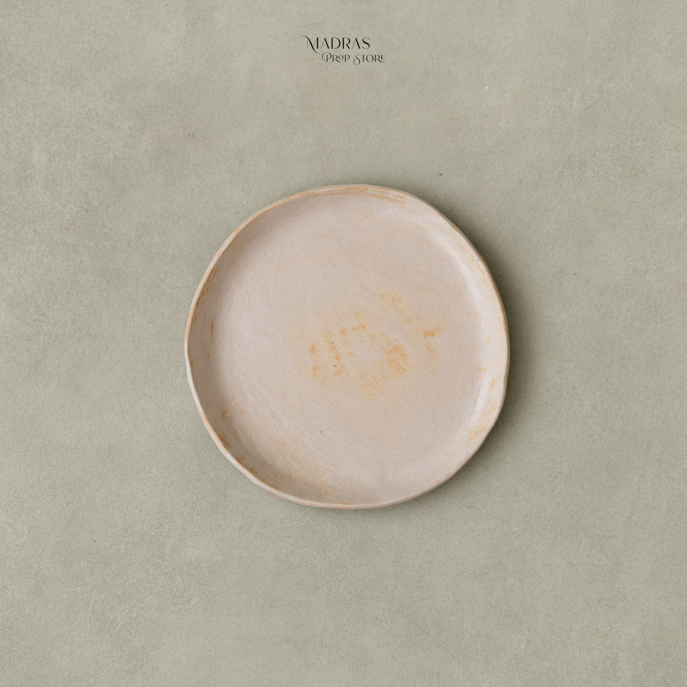 Rental - Ceramicware #108 White Textured Plate – Madras Prop Store Rentals